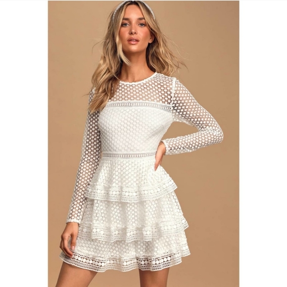 Lulus | Dresses | Lulus Super Cute White Dress | Poshmark